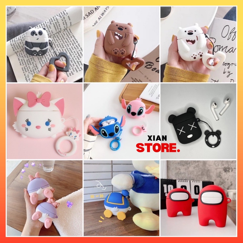 Casing AirPods Pro Cover Cartoon AirPods1 2 Pokemon Bluetooth Headset ...