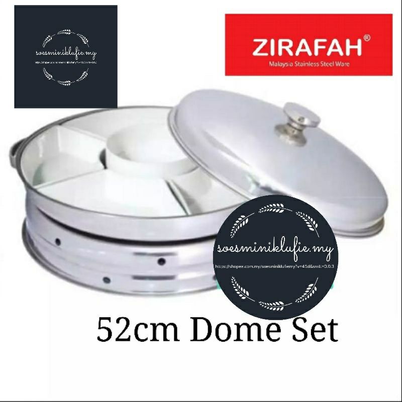 52 cm steel dome set/ kenduri dome set chafing dish buffet set dome ...