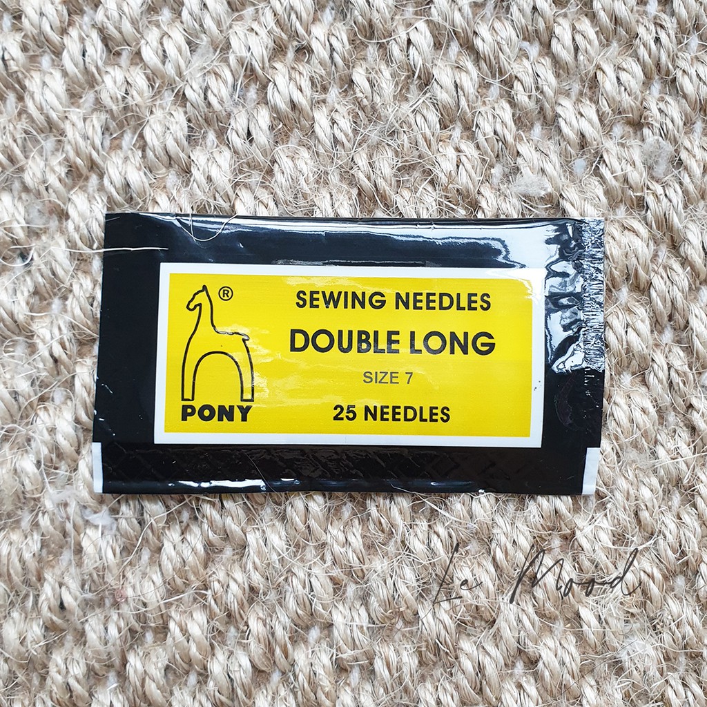 Original PONY Double Long Sewing Needle Jarum Jahit Jarum Tangan (25 ...
