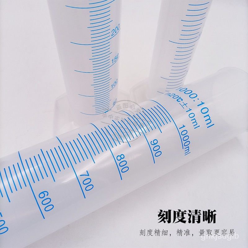 Plastic Measuring Cylinder with Scale PP Fabric 10 25 50 100 250 500 1 ...