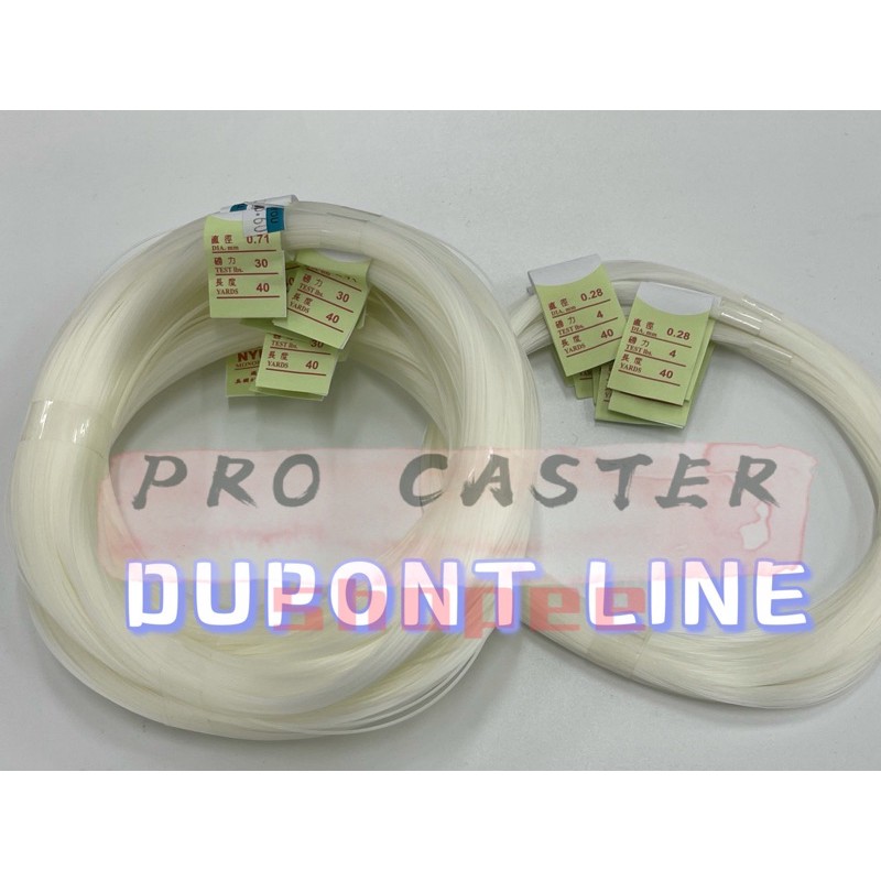 DU PONT NYLON MONOFILAMENT LEADER LINE 40yards=1 roll MADE USA DUPONT ...