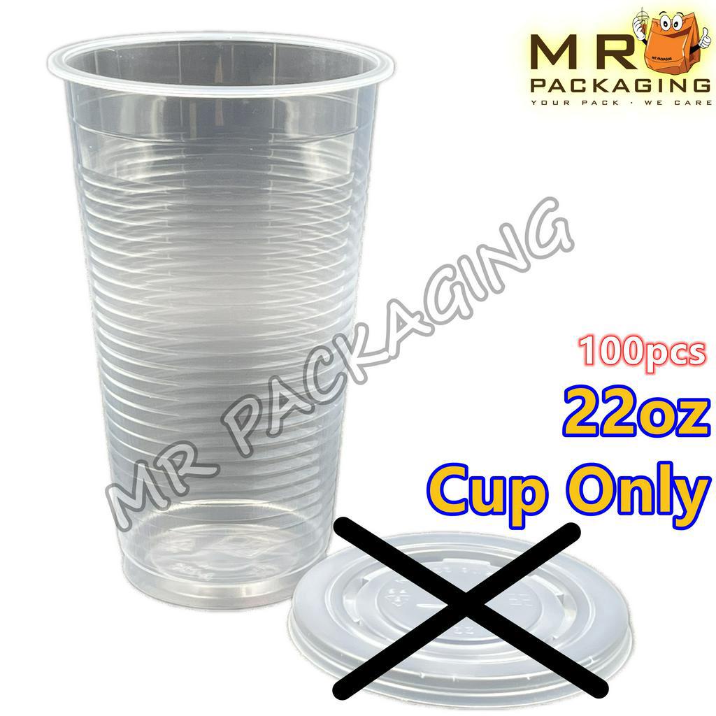 EC 22oz PP Cup with " Flat Lid " [ 100sets± ] A22C - Disposable Plastic ...