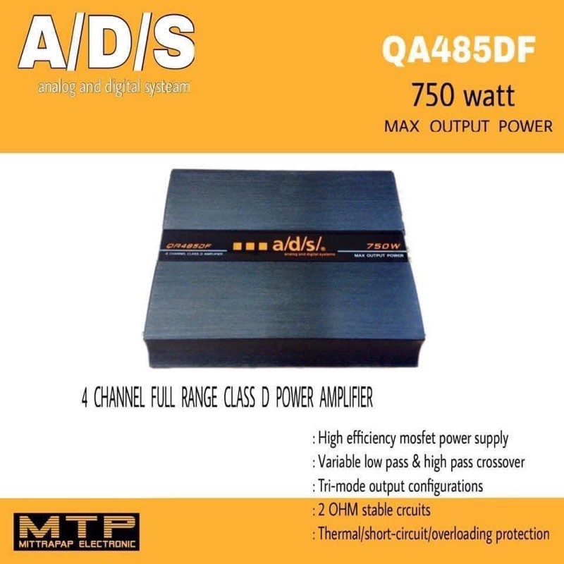 Power Amplifier 4 Channel Class D A/D/S QA485DF Car Midrange Driver ...