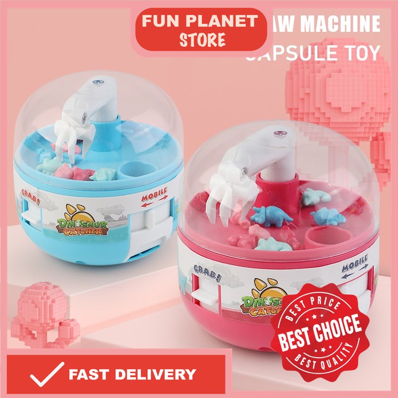 🔥Ready Stock🔥Mini Claw Machine Capsule Catcher Toy with Micro Dinosaur ...