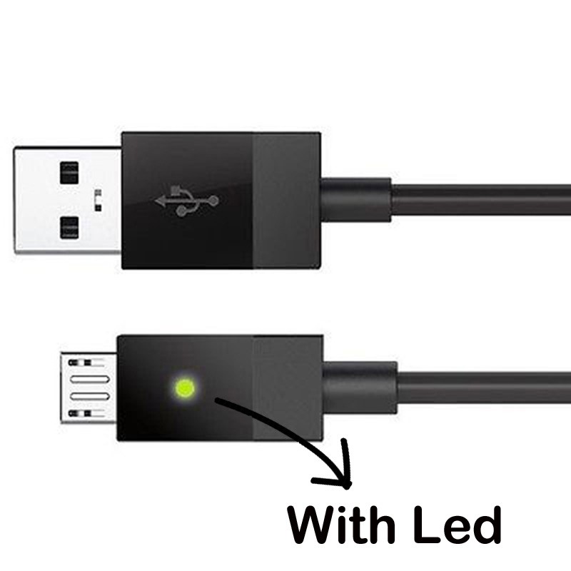 Xbox One PS4 Controller Charging Micro USB Cable With LED 2.75 Meter ...