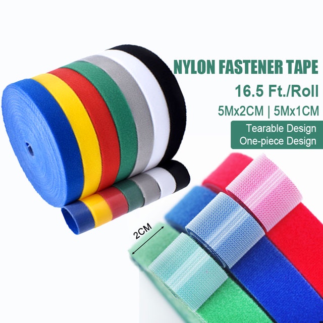 5 M Reusable Velcros Adhesive Fastener Tape Strong Hooks and Loops ...