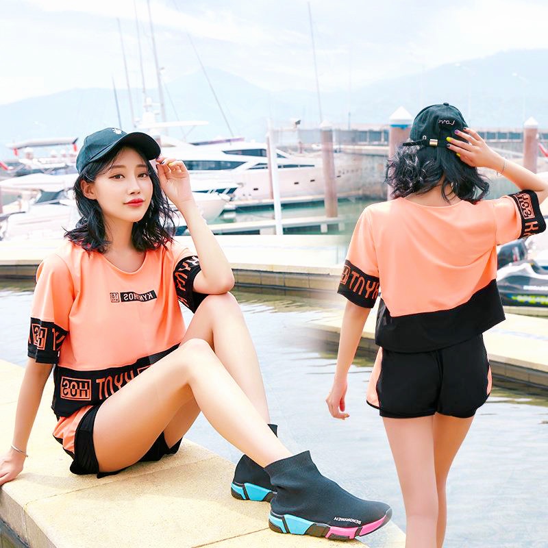 Ladies Split Three Piece Swimsuit Korean Version Ins Sexy Conservative