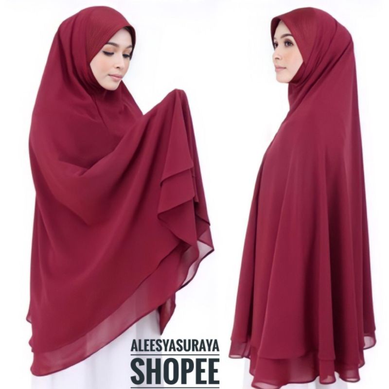 Khimar Paling Labuh Umrah Haji Chiffon Awning Scuba/ Tudung Labuh ...