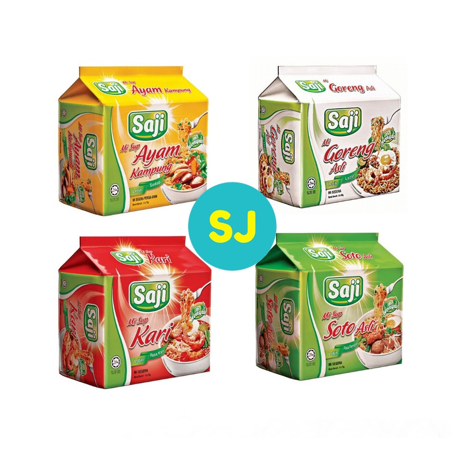 SAJI Mee Segera Ayam Kampung, Kari, Soto Asli, Mi Goreng Asli | Shopee ...