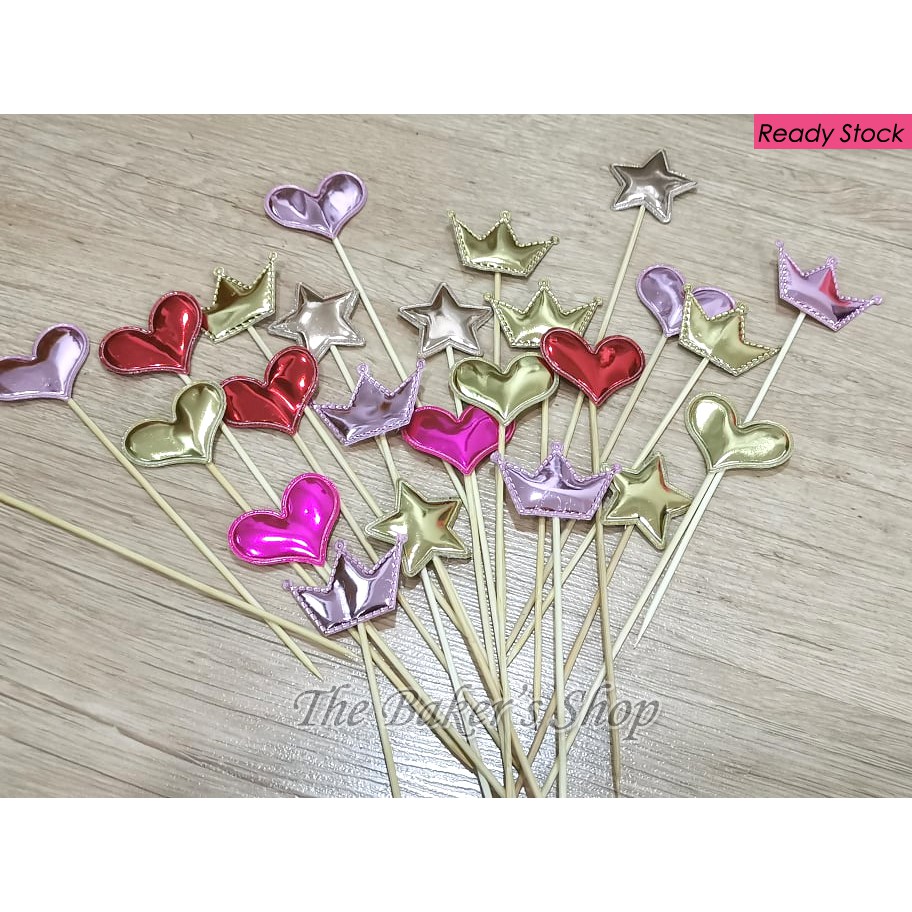 Cake Topper Cupcake Topper Birthday Party Decoration 5pcs | Shopee Malaysia