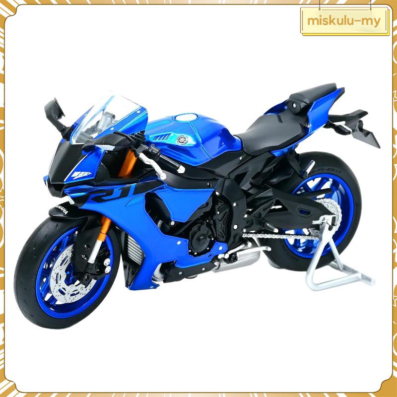 1:18 R1 Motorcycle Diecast Alloy Model Toy Blue R1 Motorbike Collection ...