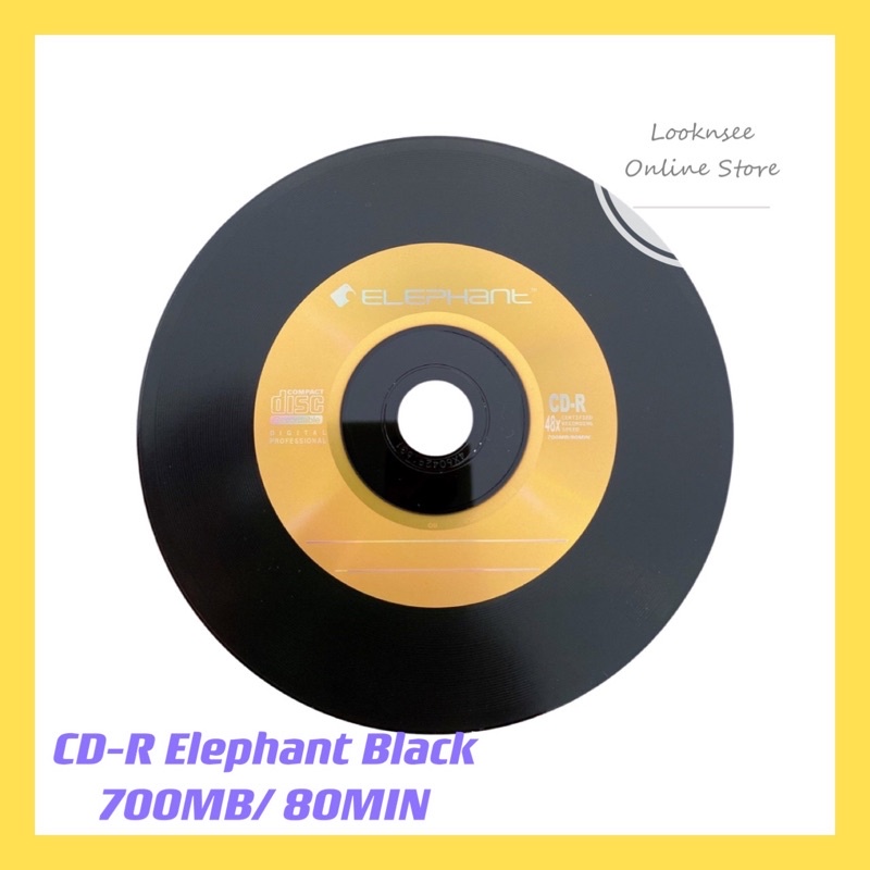 CD-R/ CDR Elephant Black 700MB/80Min (50 Pcs) | Shopee Malaysia