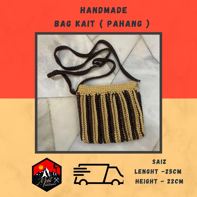 Handmade Handbag kait / bag kait / benang kait / kraftangan | Shopee Malaysia