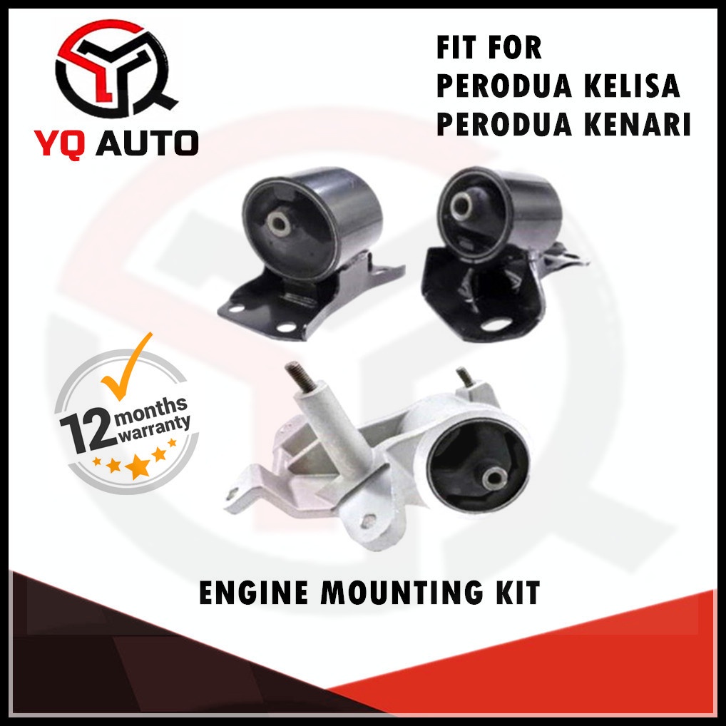 PERODUA KELISA KENARI (AUTO) ENGINE MOUNTING KIT SET (3 PIECE) (12 ...