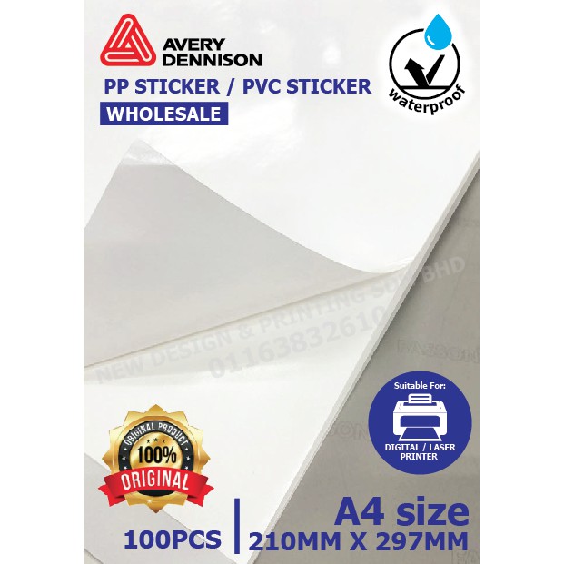 [Ready Stock] Avery Dennison White OPP Stickers A3 / A3+ (13"x19") (PVC ...