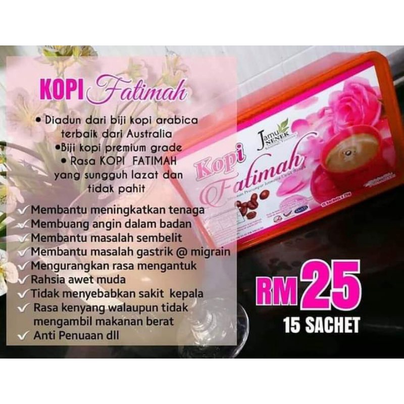 KOPI FATIMAH 💯ORIGANAL BY JAMU NENEK 🔥 | Shopee Malaysia