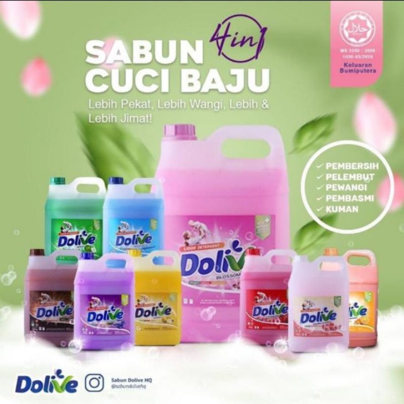 SABUN DOBI DOLIVE 10KG/ 500ML🌈🌈🌈🌈🌈#HALAL JAKIM# | Shopee Malaysia