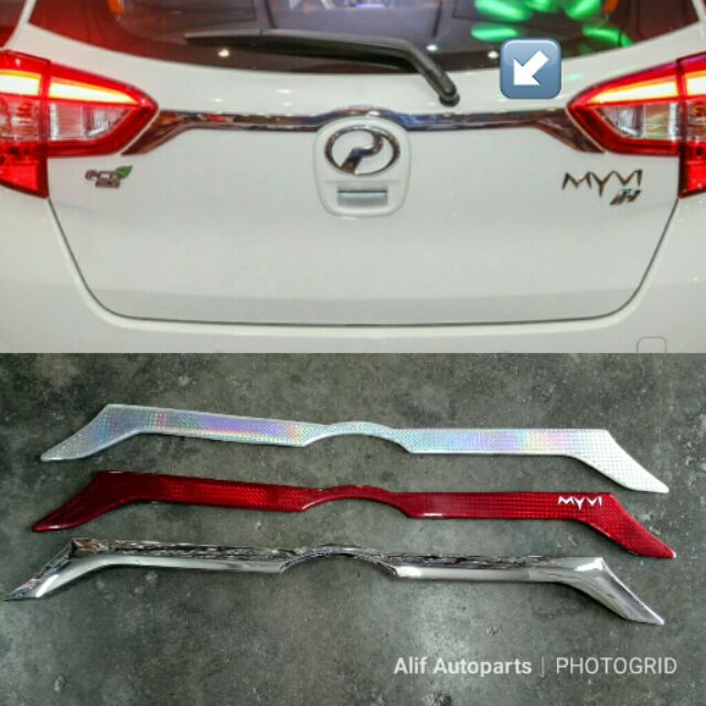 💥READY STOCK💥Garnish Rear Boot Sporty Logo Misai Perodua Myvi 2018 ...