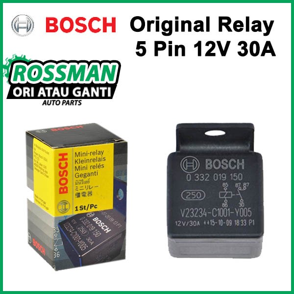 Original Bosch 5 Pin Relay 12V 30A 0332019150 | Shopee Malaysia