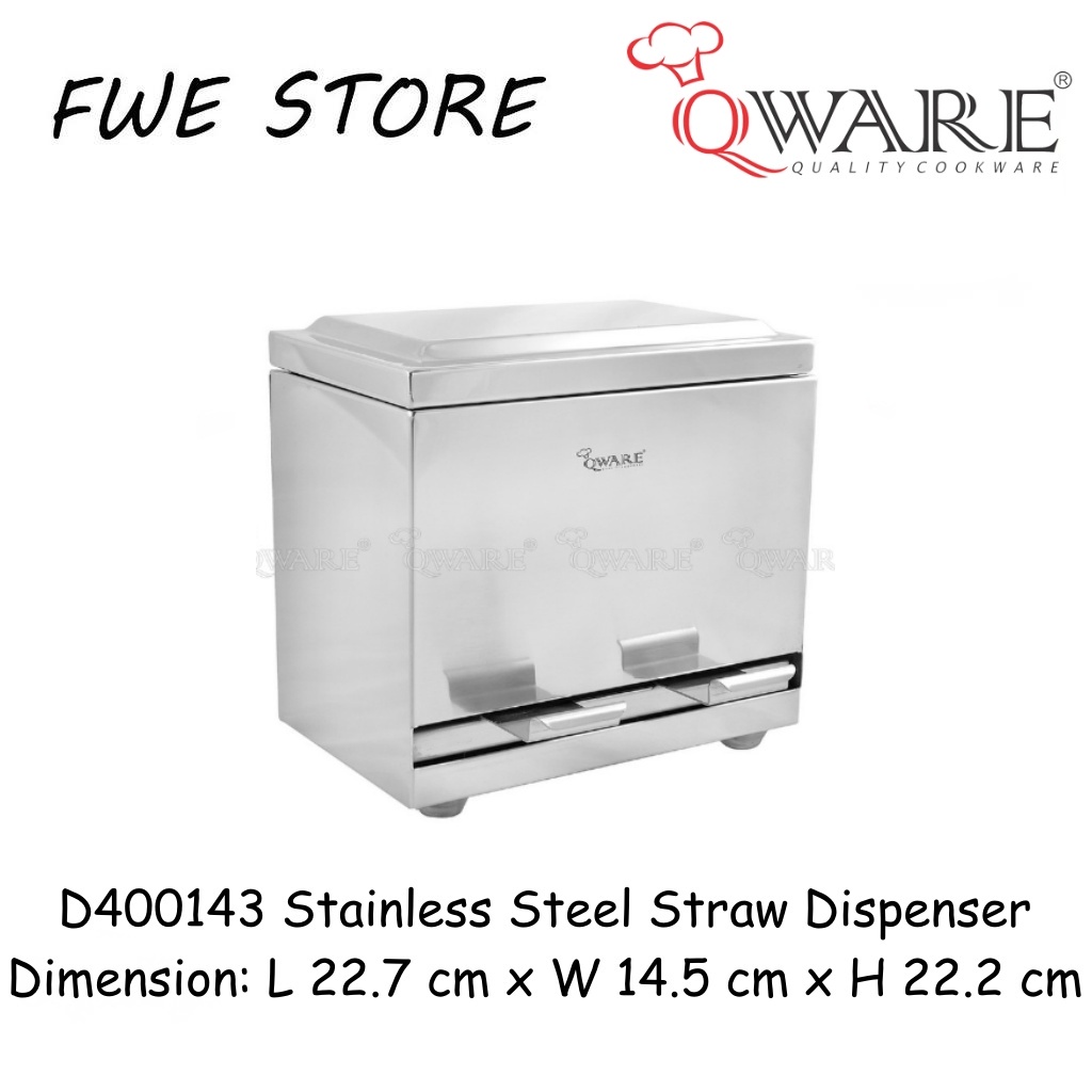 Qware Stainless Steel Straw Dispenser / Bekas letak Straw D400143 ... Qware Stainless Steel Straw Dispenser / Bekas letak Straw D400143 ...