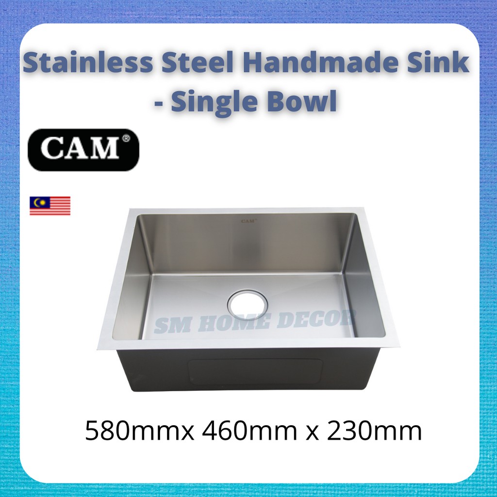 CAM Handmade Kitchen Sink- Single Bowl | Shopee Malaysia