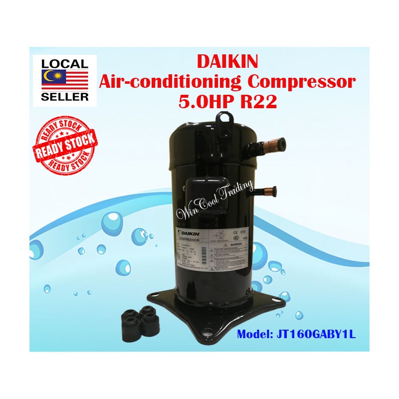 Brand Daikin 5.0HP Air-Conditioning Compressor Model JT160GABY1L Gas ...