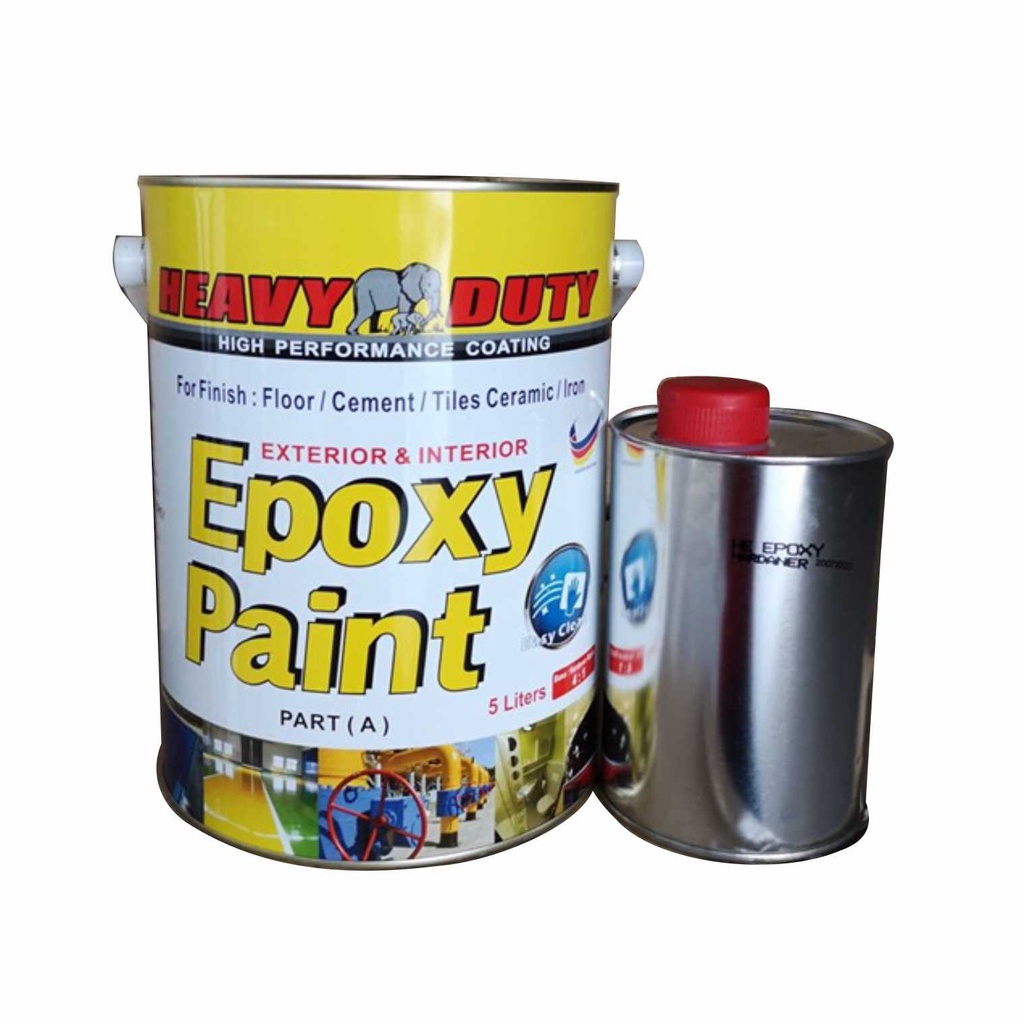 EPOXY HEAVY DUTY 💥 5L Cat Lantai Epoxy Floor Coating MIX COLOUR Water ...