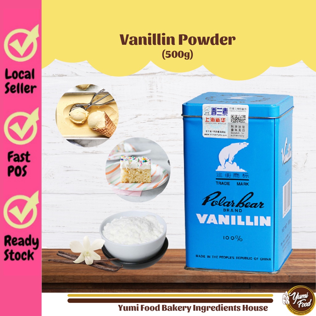 [READY STOCK] Polar Bear Vanillin Powder / Serbuk Vanillin 500g ...