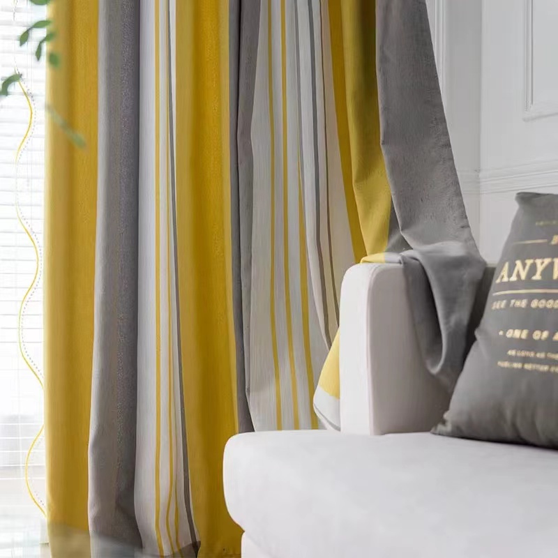 Luxury 90% Blackout Curtain Langsir for Sliding door Cotton Linen ...