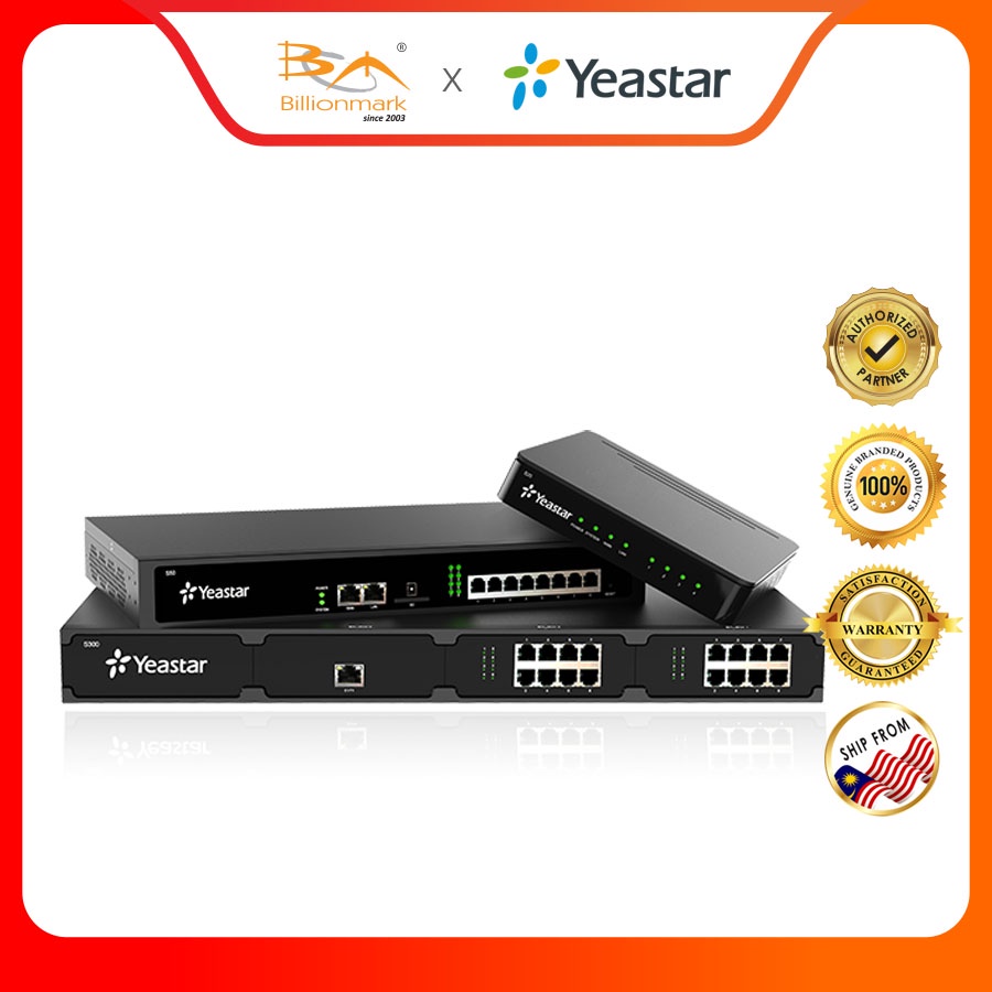 Yeastar S20 | S100 | S300 VoIP PBX For 20 - 300 Users | Billionmark | Shopee Malaysia