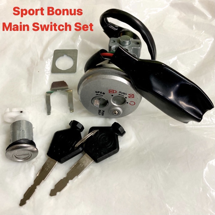 SYM SPORT-BONUS MAIN SWITCH SET (ST) // SPORT BONUS SR 110 115 SPECIAL KEY SET SUIS KUNCI SET ...