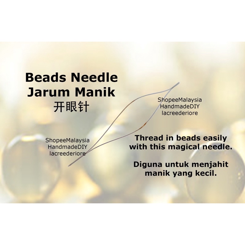 Jarum Jahit Manik Hand Sewing Bead Needle Crochet Beading Craft ...
