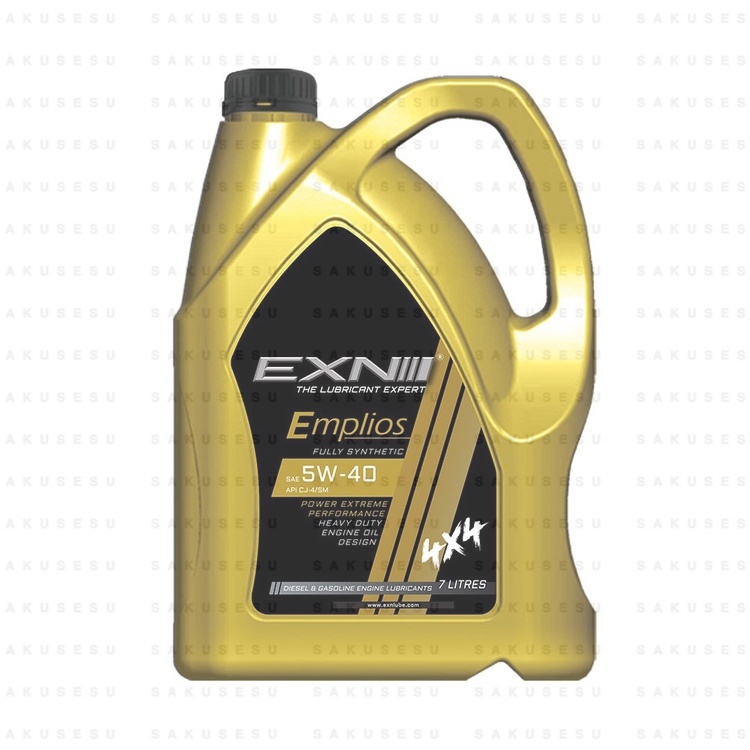 EXN Emplios SAE 5W40 - Fully Synthetic Engine Oil (7Liter) | Shopee ...