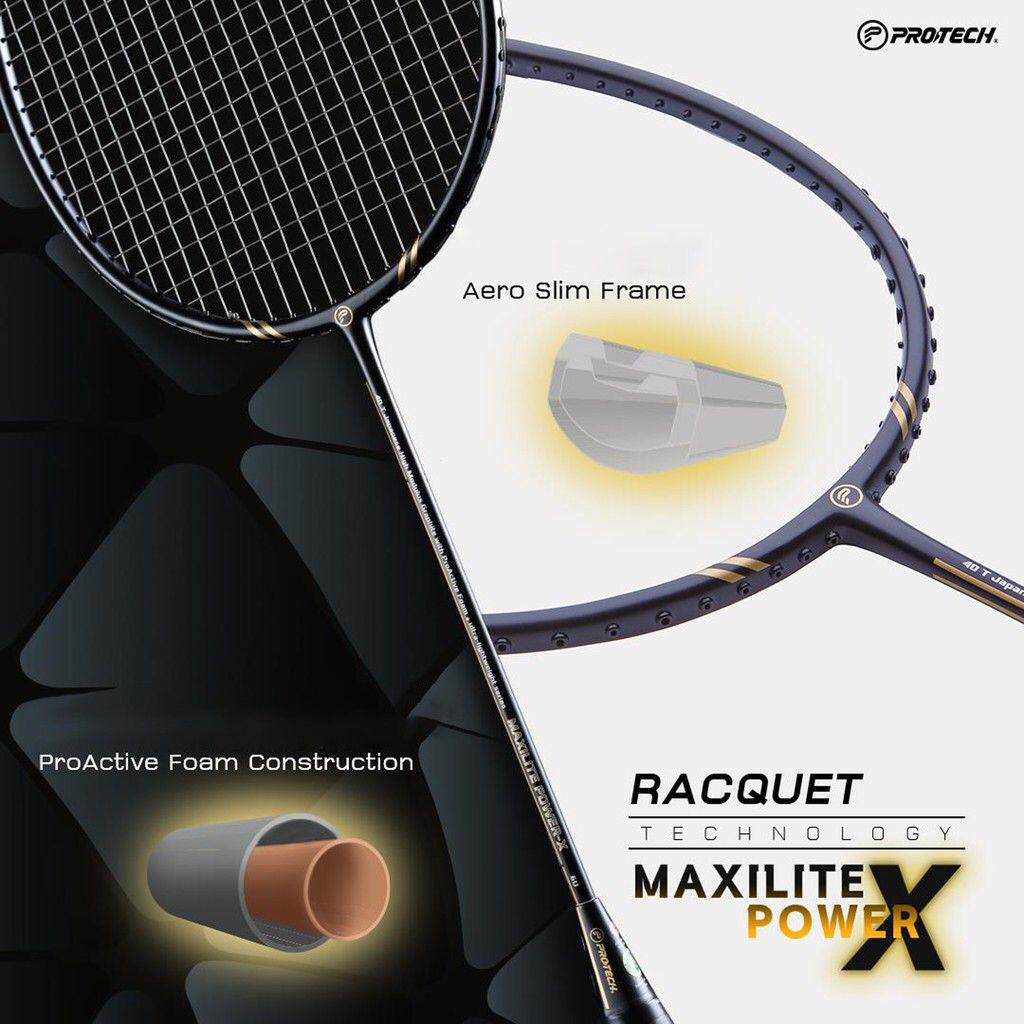 PROTECH MAXILITE POWER X BADMINTON RACKET | Shopee Malaysia