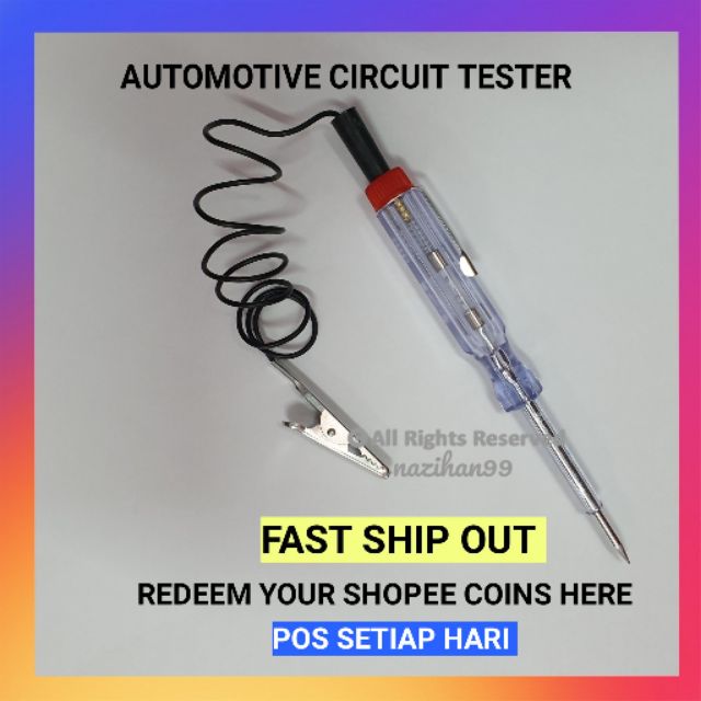 🔥 Automotive Test Pen Circuit Tester Voltmeter Installation | Shopee ...