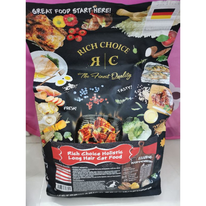 Rich Choice Holistic Long Hair Cat Food 2KG(Original Pack) | Shopee ...