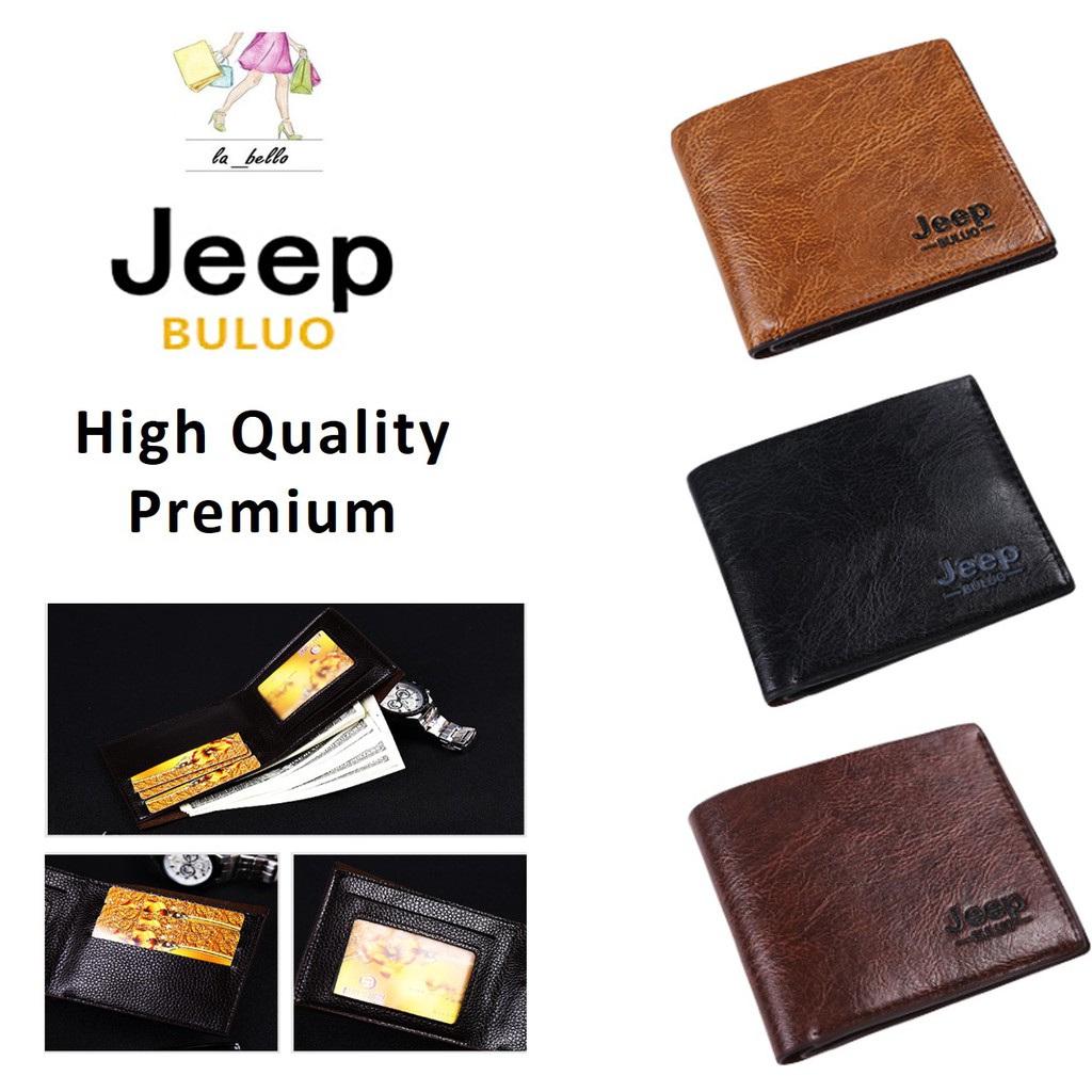 8053 Jeep Professional Short Wallet For Men Leather Man Clutch Dompet ...
