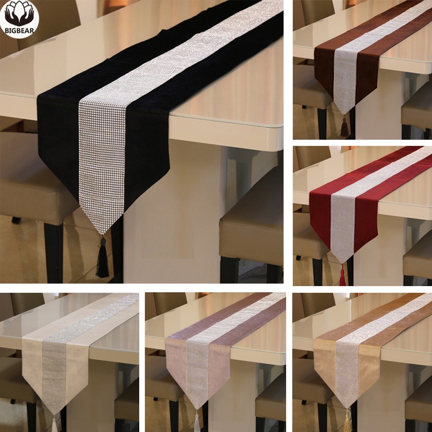 Korean Diamond Dining Table Cloth Runner Meja 4 6 8 10 Kerusi Ramadan ...