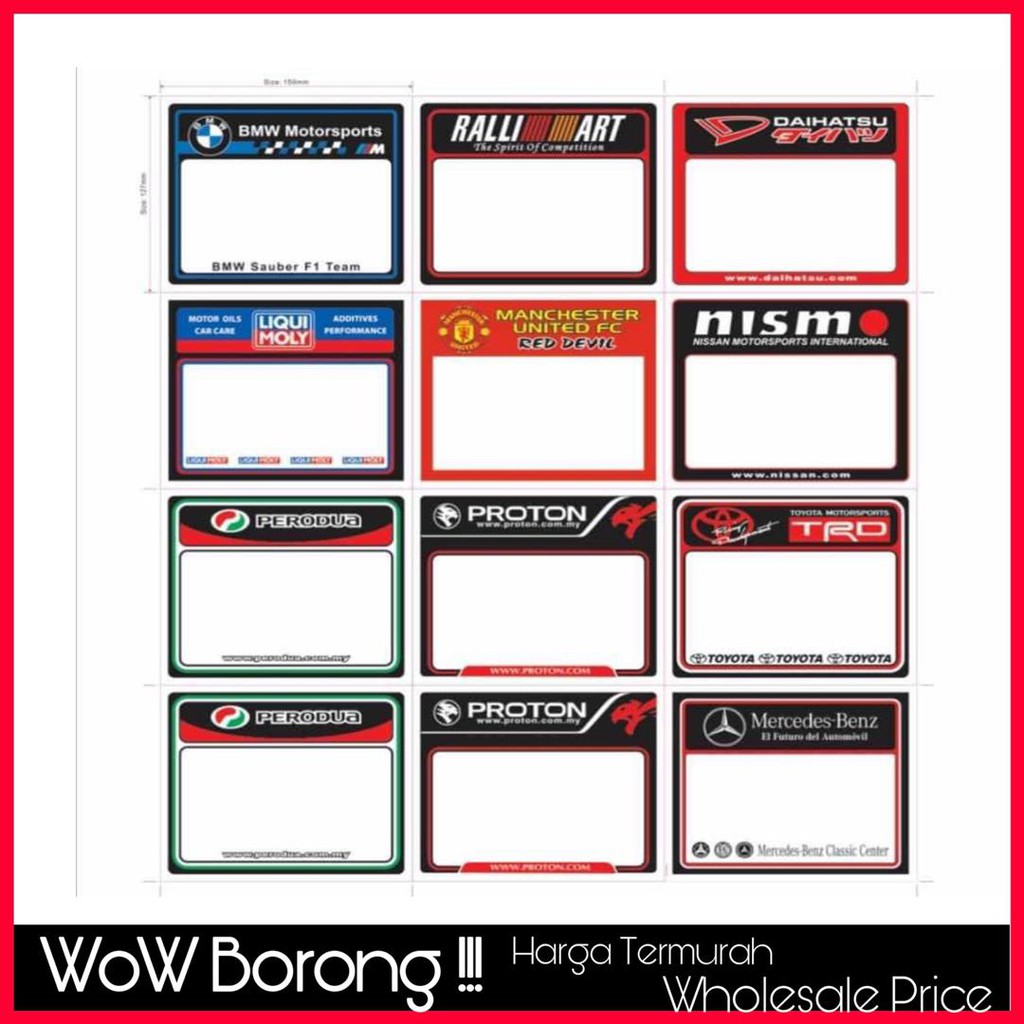 High Quality Car Road Tax Roadtax Sticker universal Perodua Proton ...
