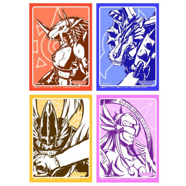 Digimon TCG Card Sleeves standard size sets 4 in 1 Collection ...