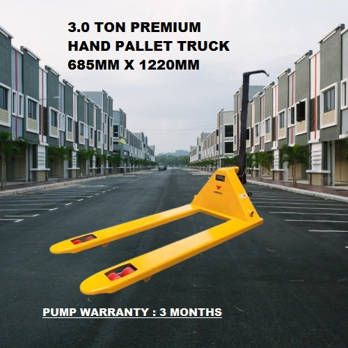 READY STOCK 3.0Ton Hydraulic Manual Hand Pallet Truck Jek Premium ...