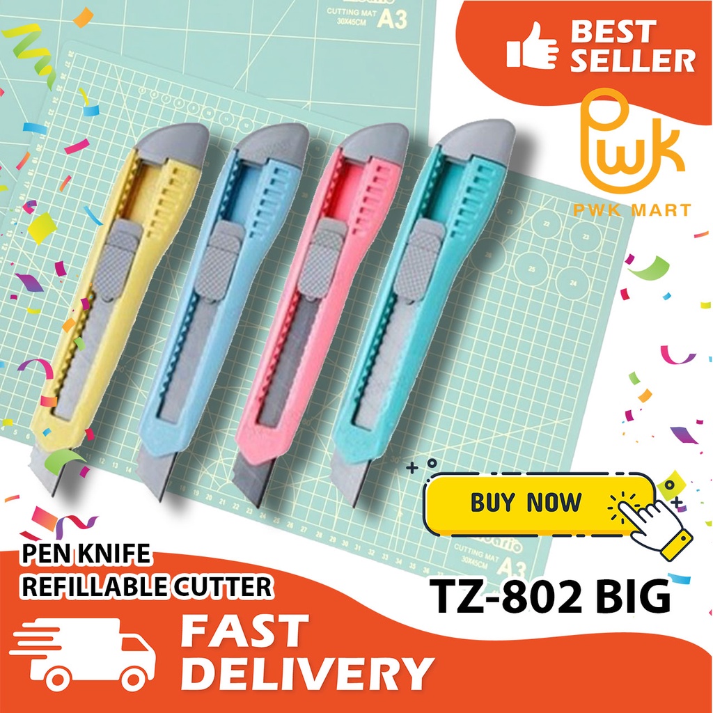 Plastic Refillable Cutter Knife SMALL / LARGE | Shopee Malaysia
