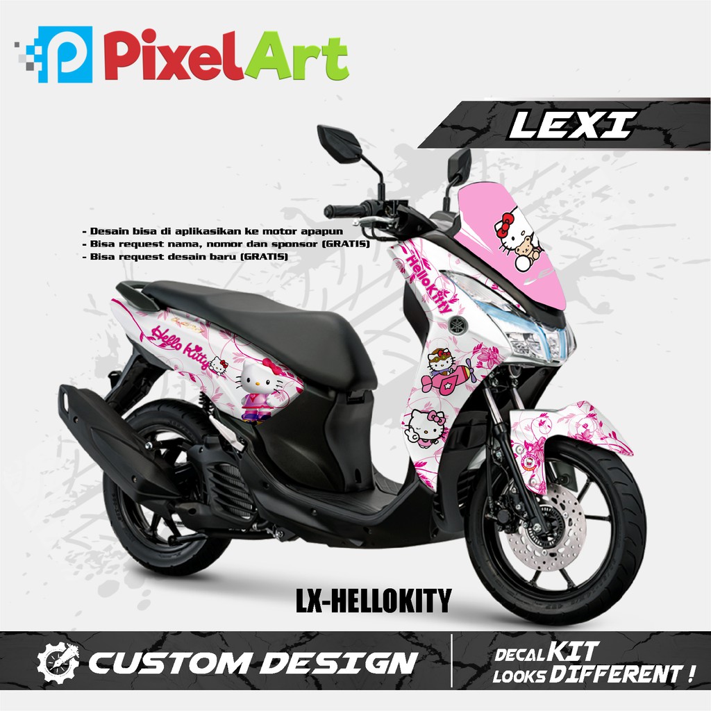 Yamaha LEXI HELLO KITTY FULL BODY PREMIUM QUALITY MOTORCYCLE DECAL ...