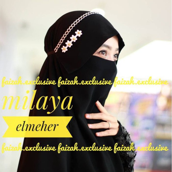 Milaya ELMEHER NIQAB MILAYA Pashmina BANDANA Pashmina NIQAB Veil ...
