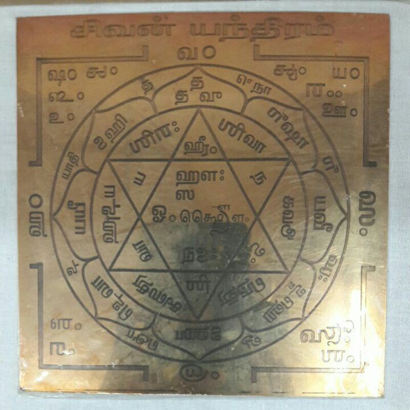 Energized Sivan Shivan Yantra Copper 3'x3' 6'x6' inch Frame | Shopee ...