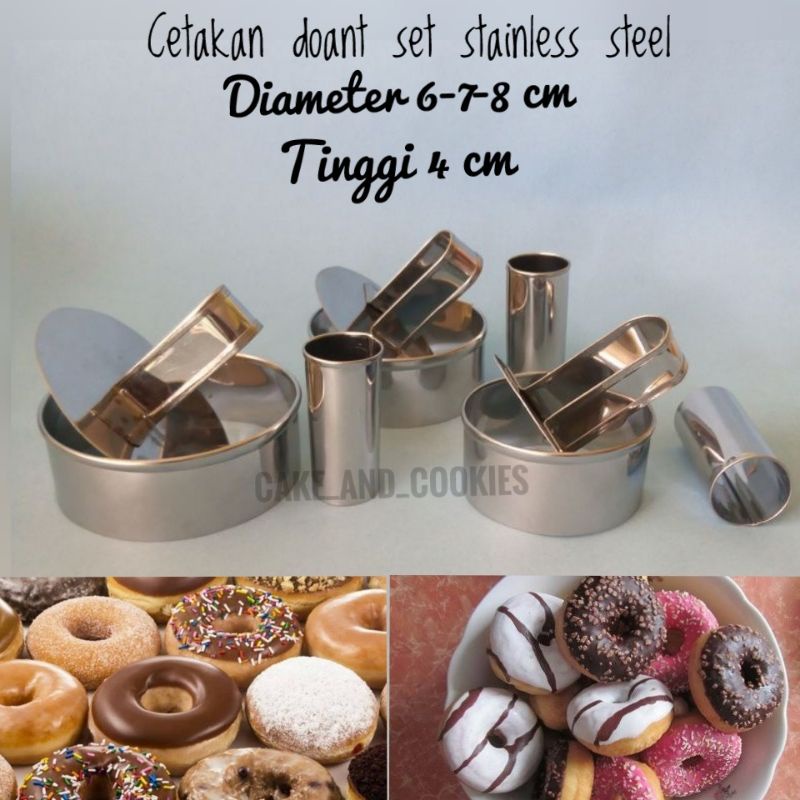 Stainless Steel Donut Mold Set / Dough Press / Dough Leveler / Donut ...