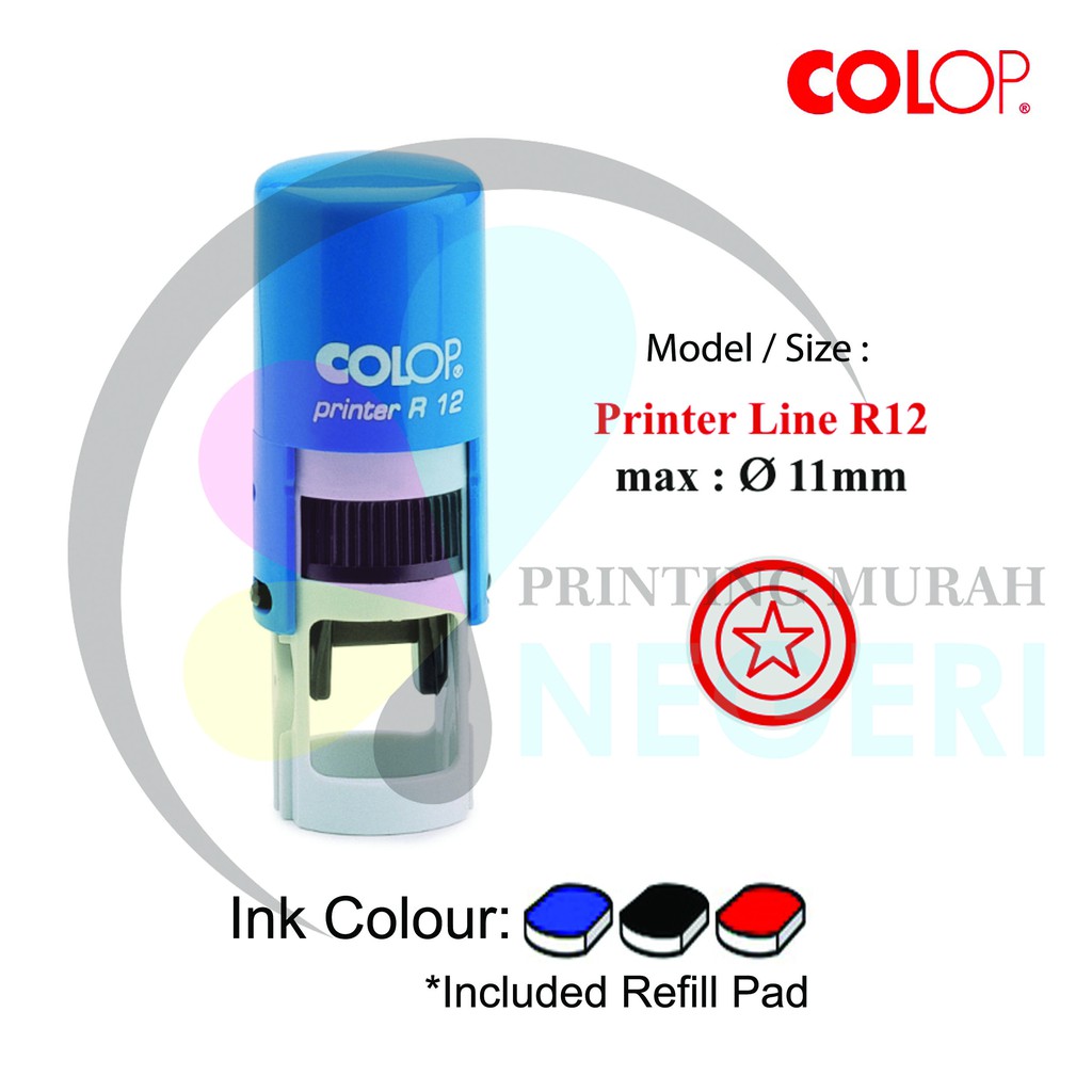 SAME DAY POST OUT COLOP Self-Inking Round R12 R17 R24 R30 R40 | Shopee ...