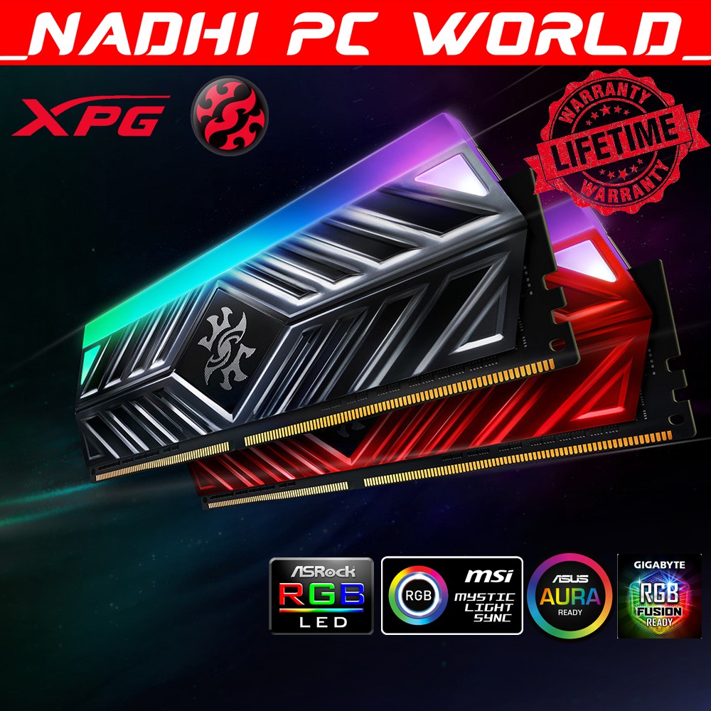 ADATA SPECTRIX XPG D41 8GB | 16GB DDR4 3000Mhz | 3200Mhz | 3600Mhz RGB ...