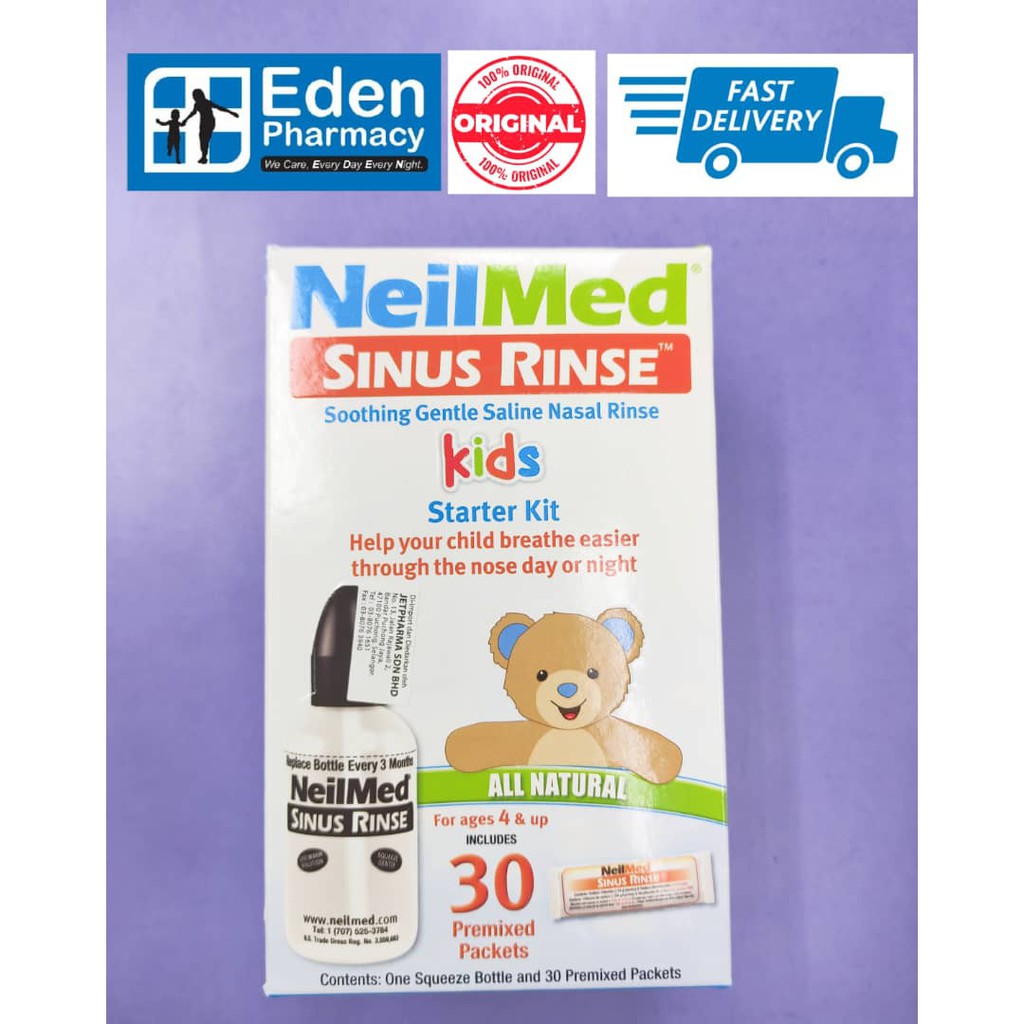 Neilmed Sinus Rinse Kids Starter Kit + 30 sachets / 60 SACHETS ( NEIL ...