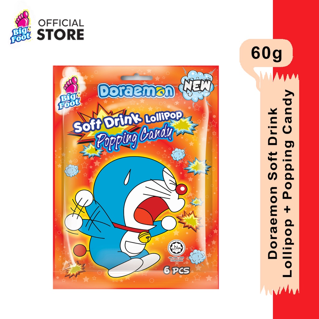 Doraemon Soft Drink Lollipop + Popping Candy 60G | Shopee Malaysia